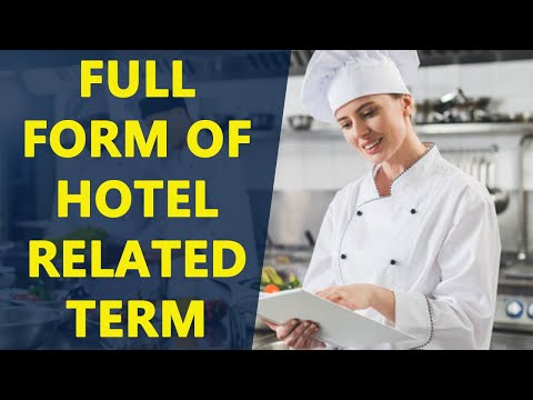 What is the full form of HOTEL, CDP, DCDP, CHEF, UFC, WAITER, KOT, HOT, K ST BAR FNB ODC….. ?
