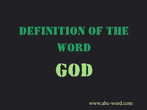 Definition of the word "God"
