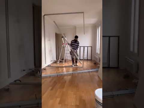 Création d’une cloison avec la verrière