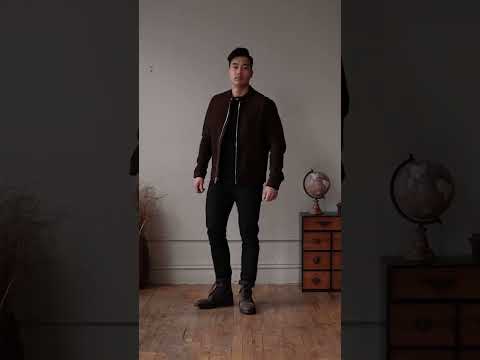 Styling Brown Suede Racer Jacket #outfitideas