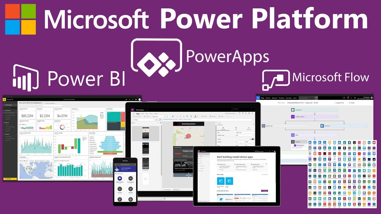 Microsoft Power Platform Overview (Power BI, PowerApps, Flow, Azure Common Data Service)