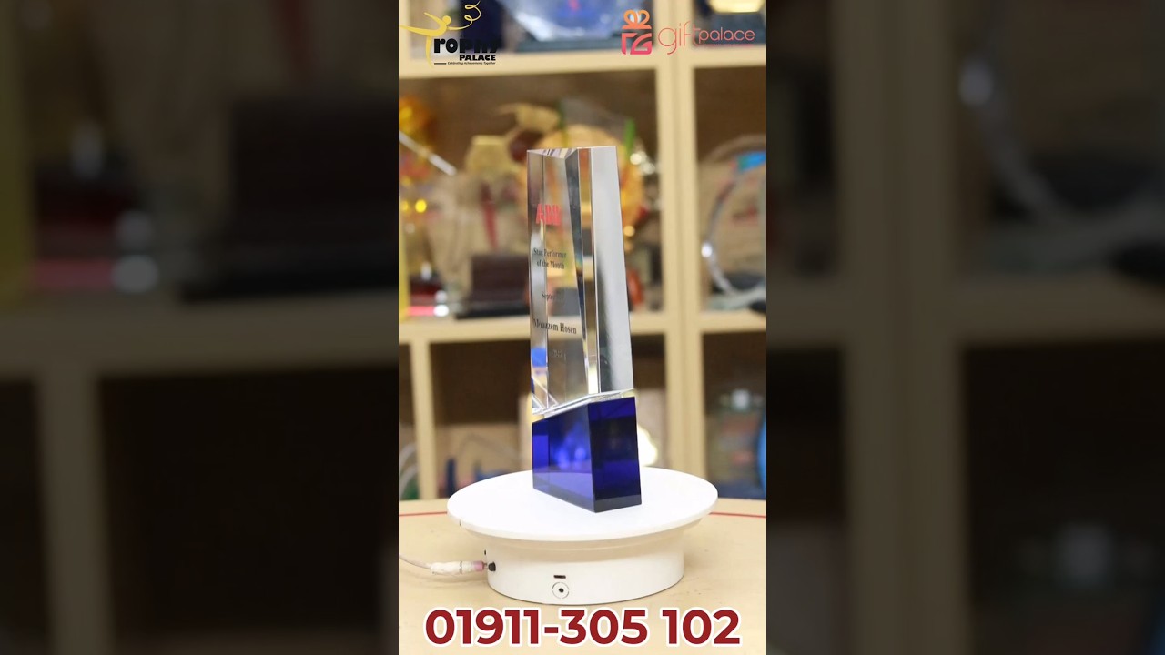 Design Your Own Crystal Crest | Premium Customizable Awards & Trophies #Gift Palace