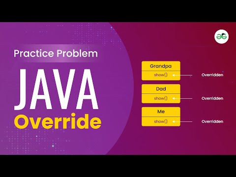 Java Override | School Practice Problem | GeeksforGeeks School