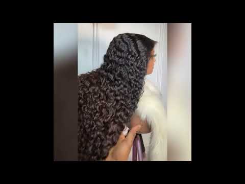 30 40Inch Curly Wigs 13x6 HD Transparent Lace Frontal Human Hair Deep