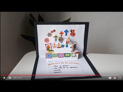 Altar "DÃa de los Muertos" Handicraft for kids. How to make a Day of the Dead Altar
