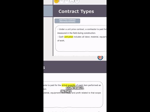 Understanding Unit Price Contracts in Construction Projects #shorts