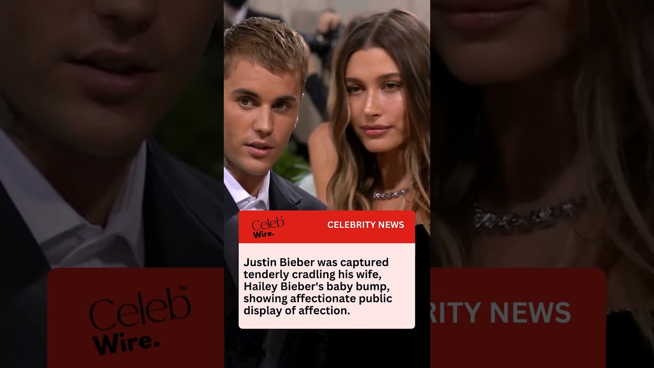Justin Bieber was seen cradling Hailey Bieber’s baby bump in a PDA