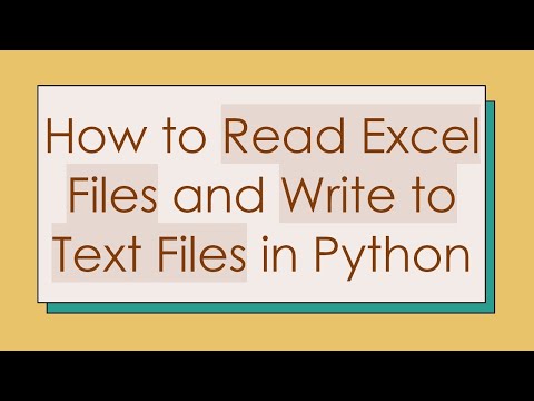 How to Read Excel Files and Write to Text Files in Python