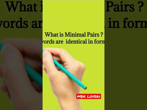 what is minimal pairs
