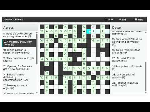 Can this Cryptic Crossword be solved in 5 minutes? #crossword #crypticcrossword #classicpuzzles