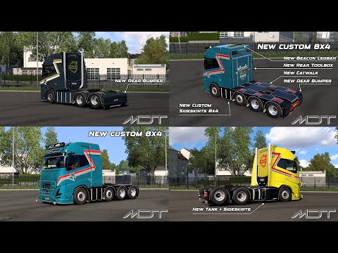 Euro Truck Simulator 2 (1.54) VOLVO AERO TUNING PACK + SKINS | MDT | ETS2 MOD + DLC's & Mods