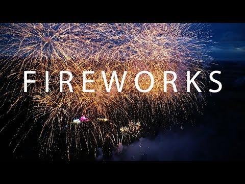 DJI Phantom 4 Pro Flying Through Fireworks 2018