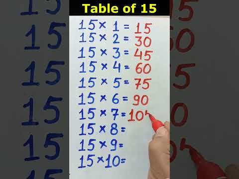 Table of 15, 15 ka pahada, Basic Maths #shorts #viral