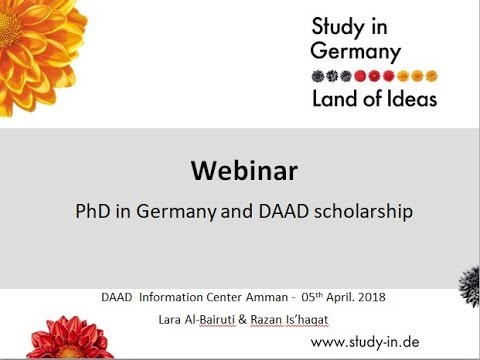 PhD in Germany and DAAD scholarship programmes