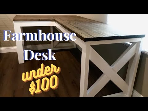 Simple and CHEAP farmhouse desk