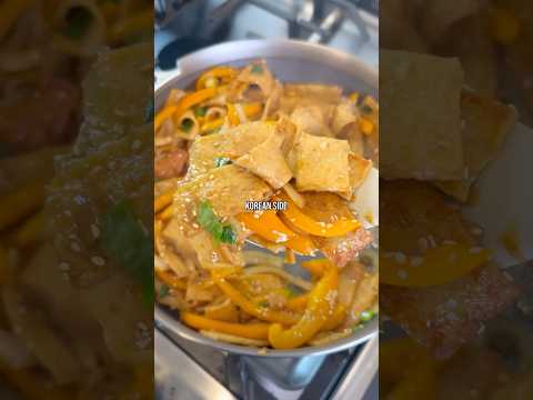 Korean side dish stir fried fish cakes #shorts