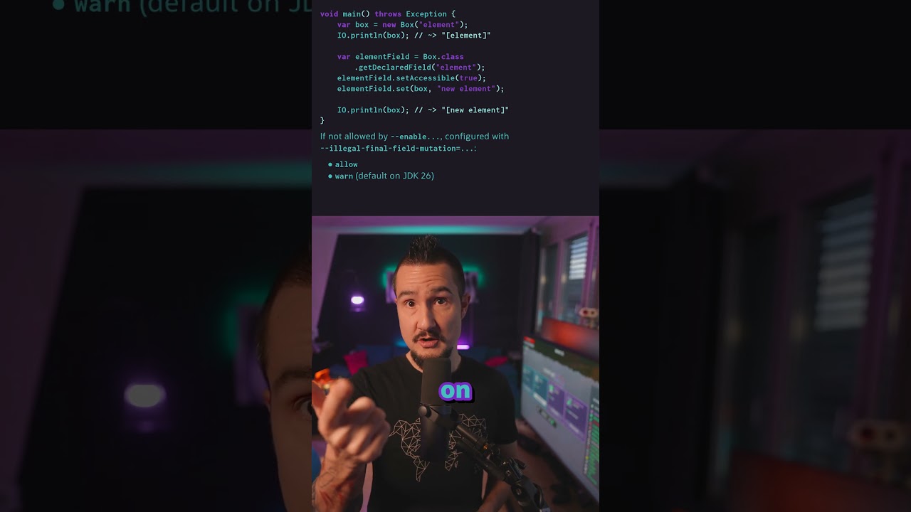 Reflective Final Field Mutation in #Java 26 #IJN #Coding