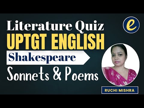Shakespeare | Sonnets & Poems | UPTGT PGT English Practice Questions and Answers by Ruchi Ma'am
