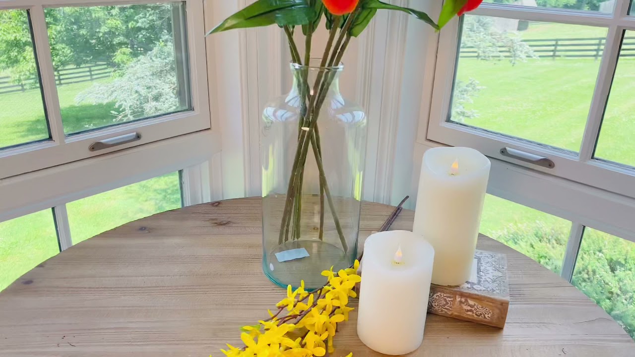 Large Recycled Clear Glass Vase