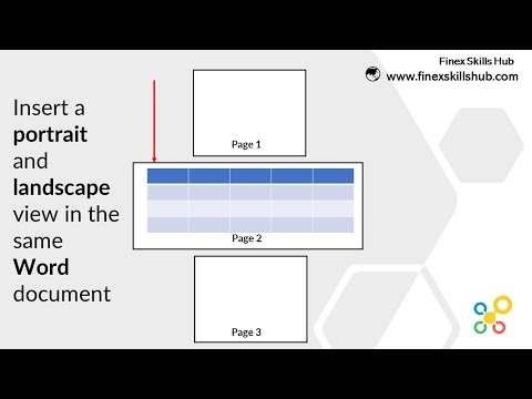 Insert a portrait and landscape view in the same Word docume