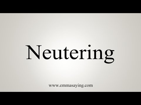 How To Say Neutering