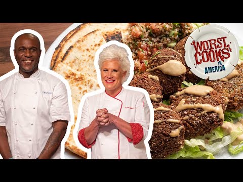 How to Make a Falafel with Anne and Cliff | Worst Cooks in America | Food Network
