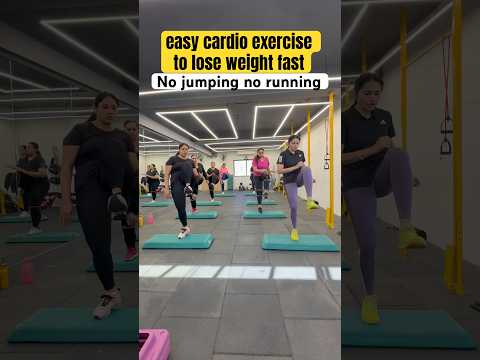 Cardio exercise to lose weight!#loseweightfast #cardio #weightloss #aerobic #bellyfat #easyexercise