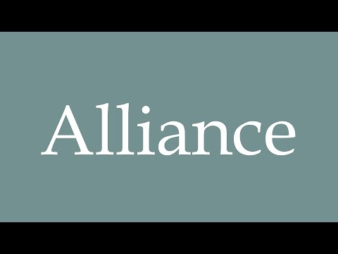 How to Pronounce ''Alliance'' Correctly in French