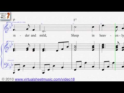 Silent Night voice and piano Sheet Music - Video Score
