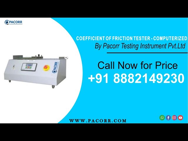 Pipe Friction Apparatus - PACORR- Coefficient Of Friction Tester Trader ...