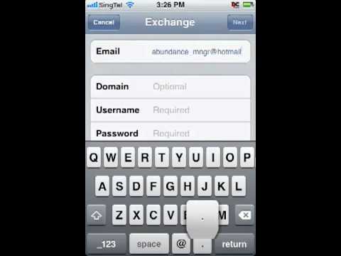 Setup Hotmail Account in iPhone