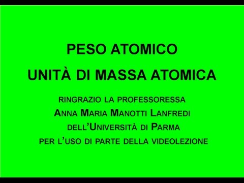 (Peso) Massa Atomica; Massa Molecolare (peso); Peso Formula