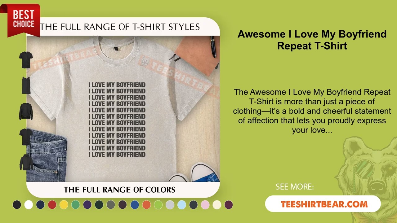 Awesome I Love My Boyfriend Repeat T-Shirt