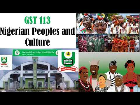 01- An Introduction to Nigerian People and Culture -GST 113