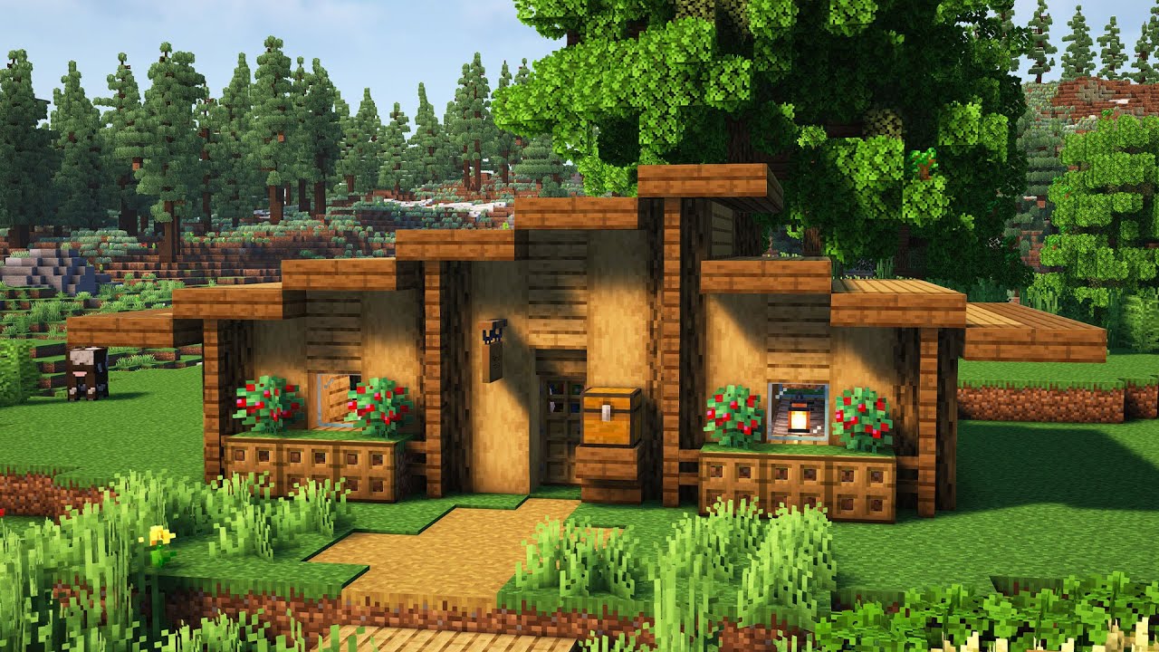 Minecraft: How to Build a Simple Starter House | Easy Survival House ...