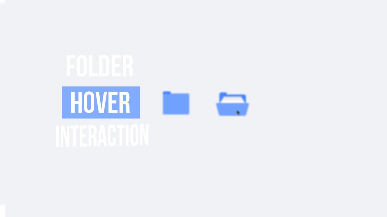 Folder Hover Micro Interaction Animation  - CSS & HTML Tutorial