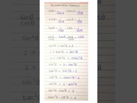 #shorts #trigonometry all formula class 10 #trikonmitisutra #shortvideo