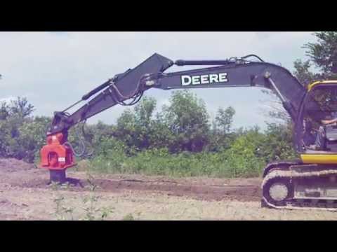 NPK C6C Plate Compactor / Driver with Foot Extension - Backfilling Deep, Narrow Trench