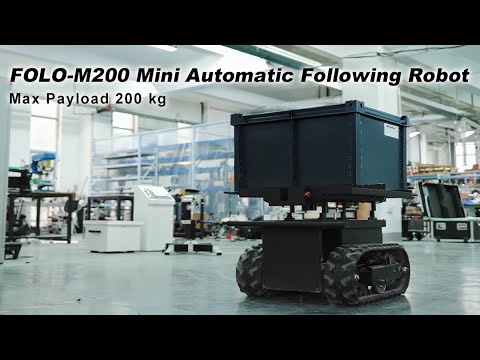 FOLO-M200 Mini Crawler Robot | Smart Following, Heavy-Duty Transport, 25° Slope Capability