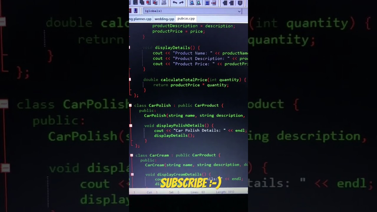 car products IDE dev c++ #cppprogramming