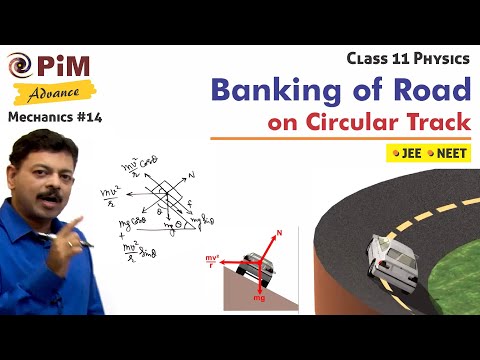 Banking of Road with friction for JEE Video Lecture