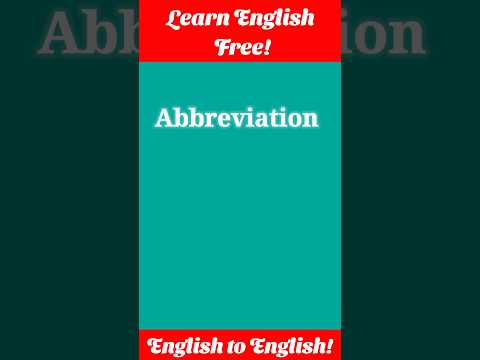 Abbreviation | English to English Vocabulary| Daily English words