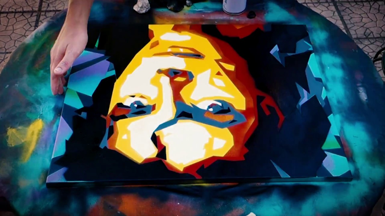 Stencil art - Michael Jackson portrait
