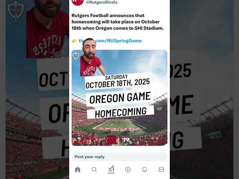 Rutgers will take on Oregon on October 18th for homecoming!! Let’s gooo! Go Rutgers!! #rutgers