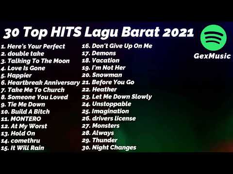 30 Top Hits Lagu Barat 2021 Spotify Playlist Viral Tiktok