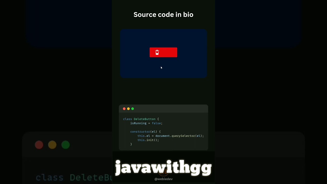 Delete button HTML code with CSS code