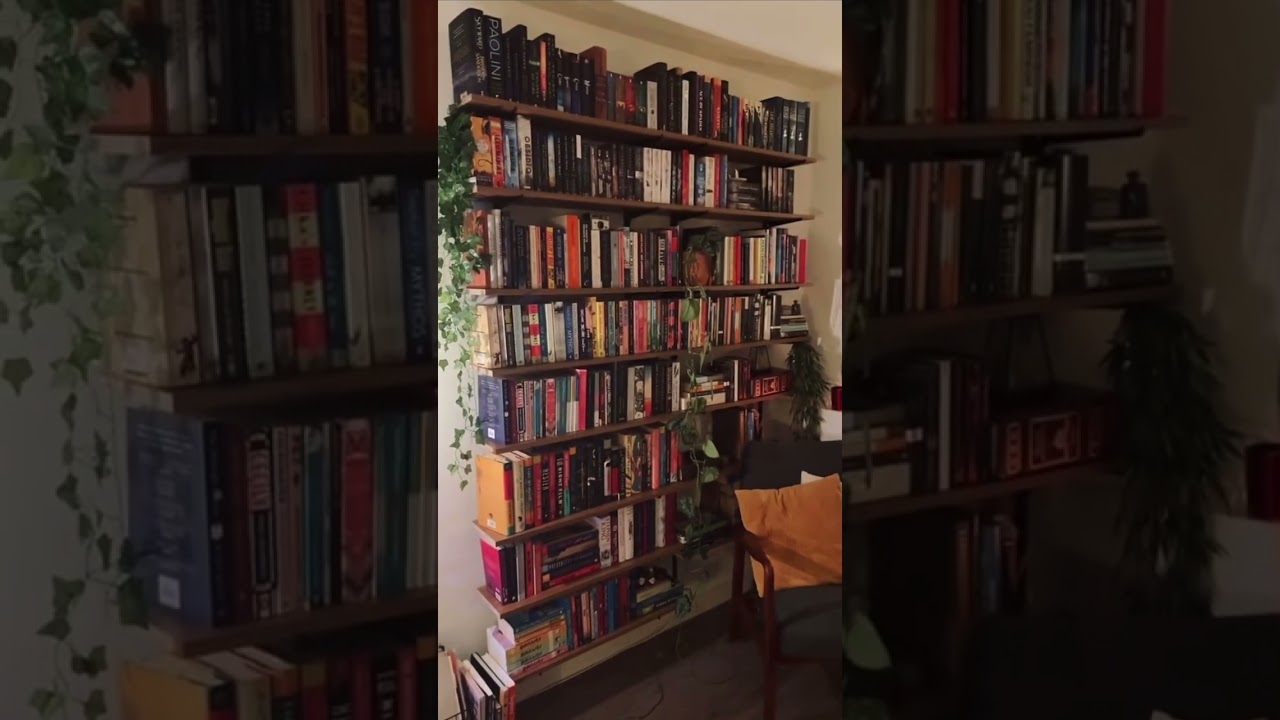 still so happy with my new bookshelf! 🖤🌙🌹