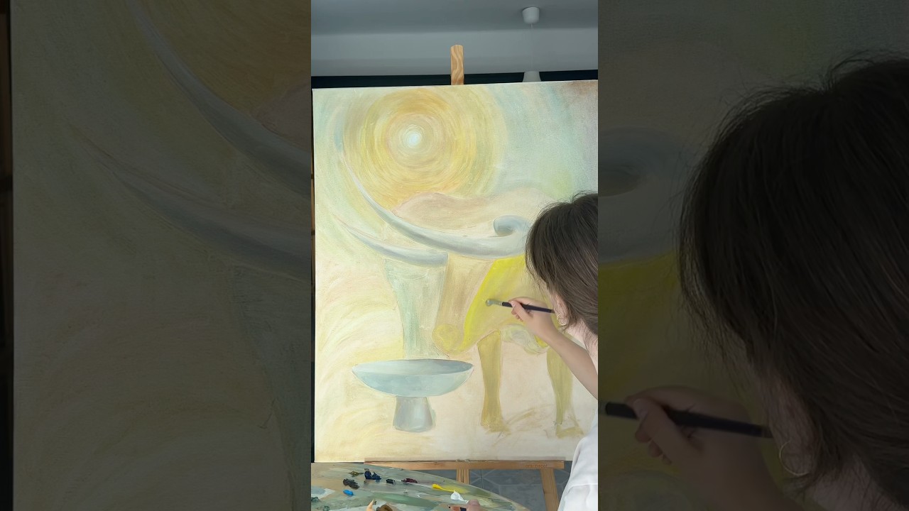 Day 2 of my painting oil paint on canvas #painting #artist #creative