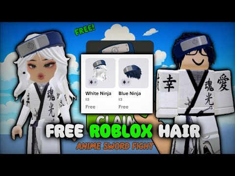 How to get the FREE 2 Ninja Hair for boys & girls! get the White Ninja Anime Hair & Blue Ninja Hair