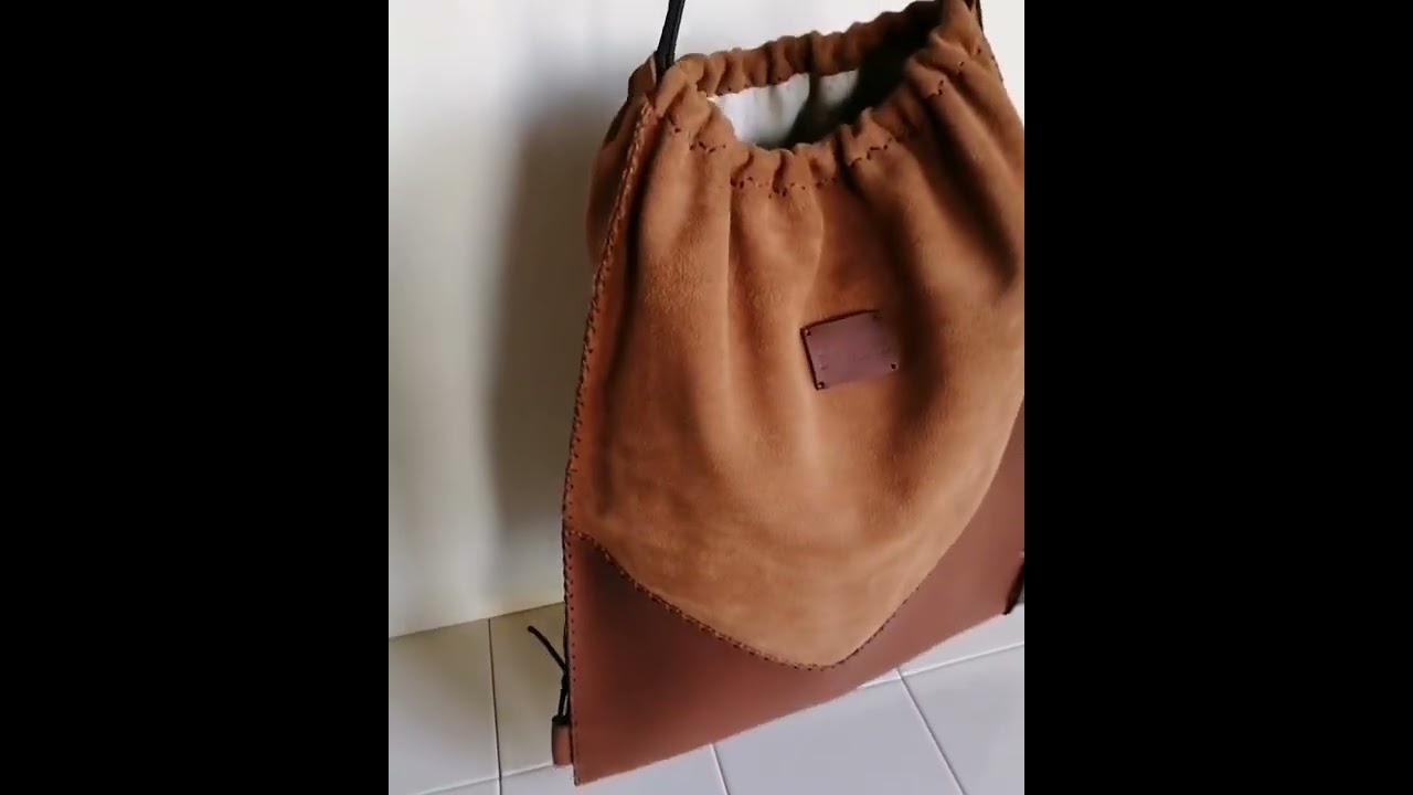 DAMUL Leather Drawstring Backpack